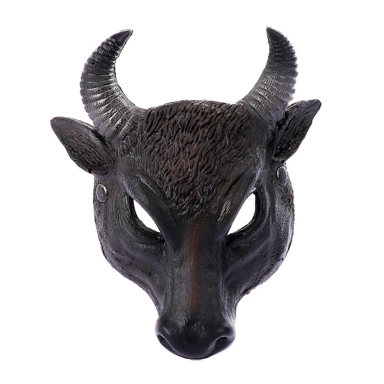 Easter Carnival Party Half Face Foam 3D Realistic Bull Head Mask [jkw ...