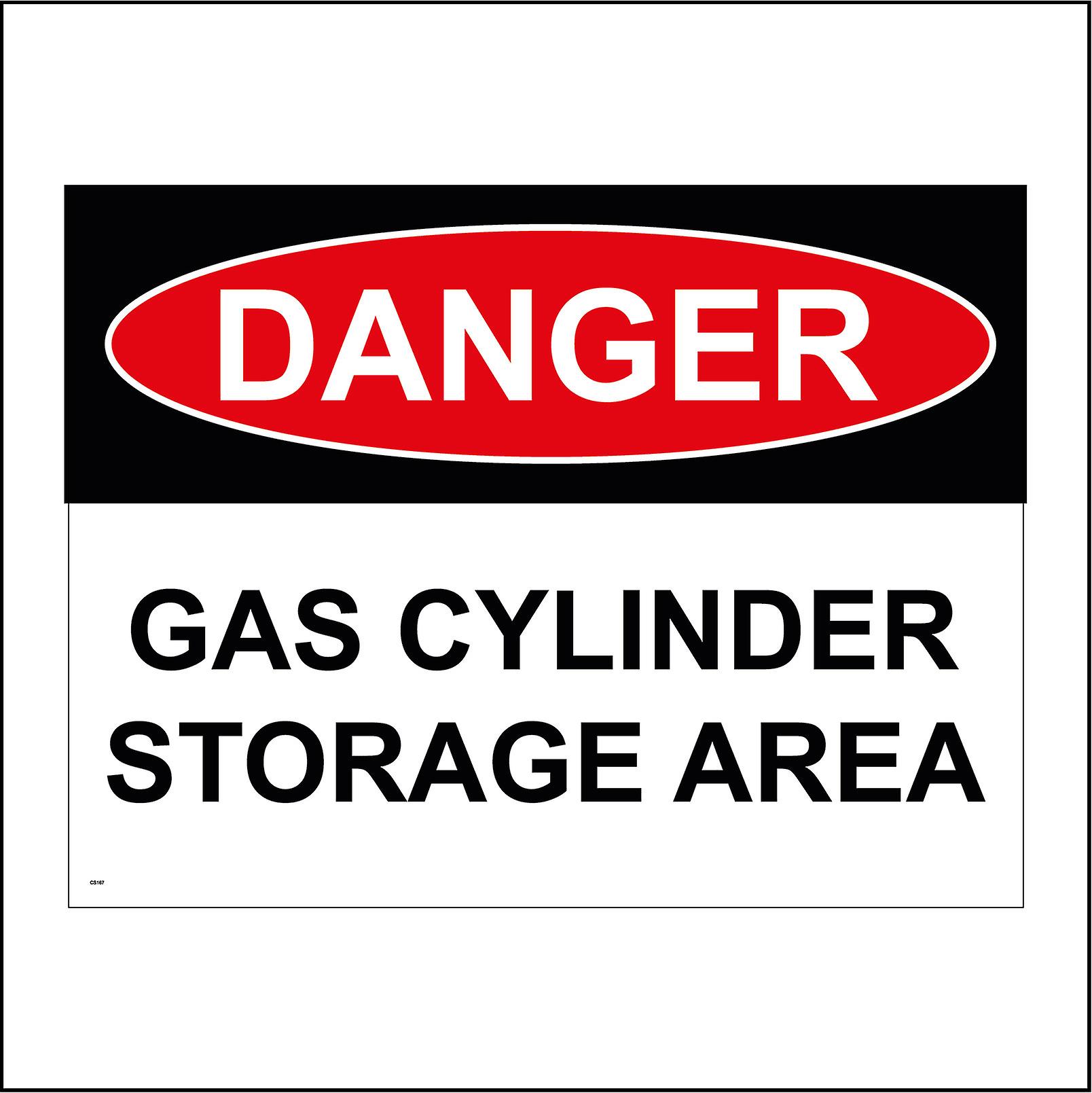 CS167 Danger Gas Cylinder Storage Area Sign | Fruugo UK