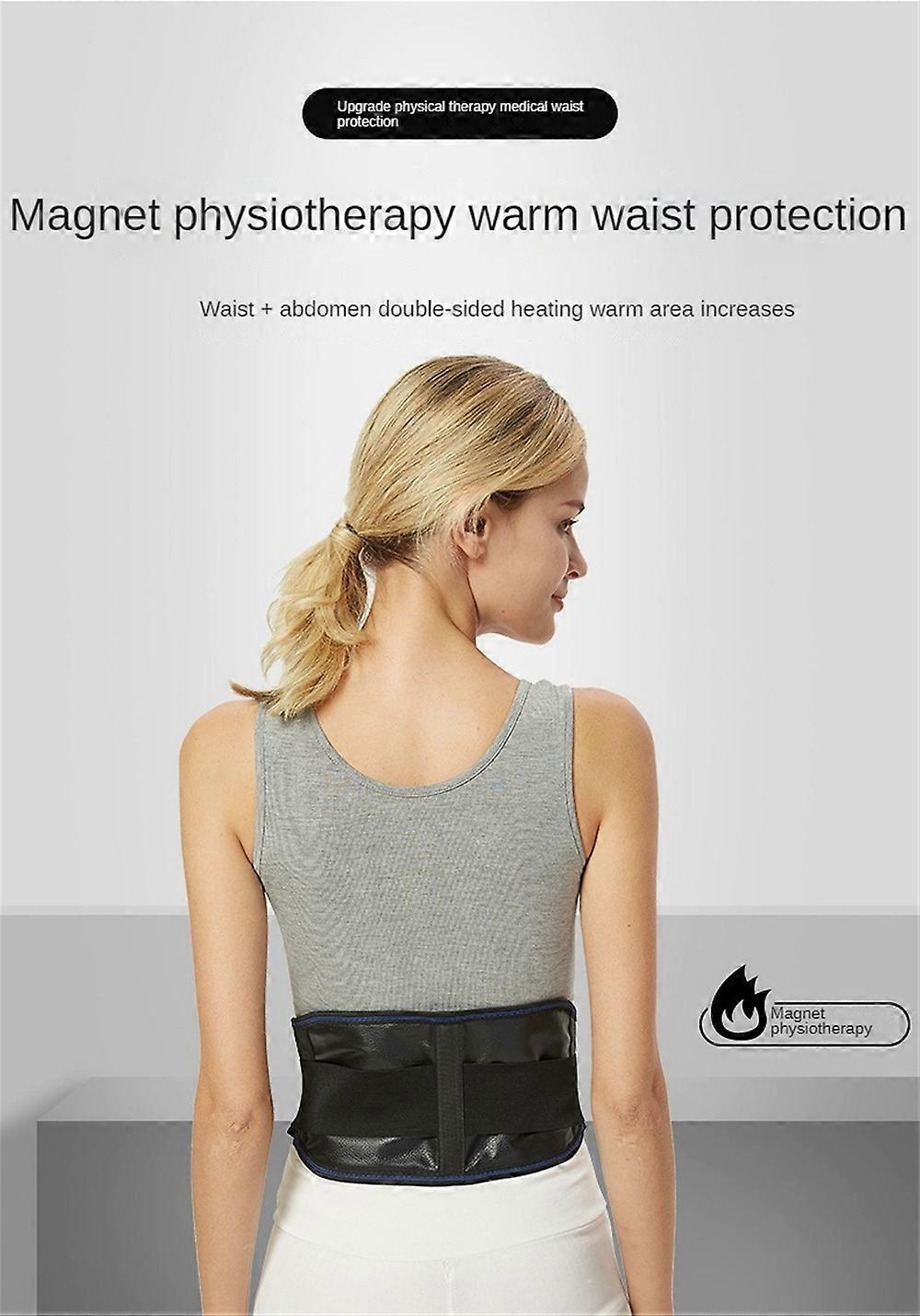 New Magnetic Back Support Belt Brace Self Heating Lumbar Lower Waist ...