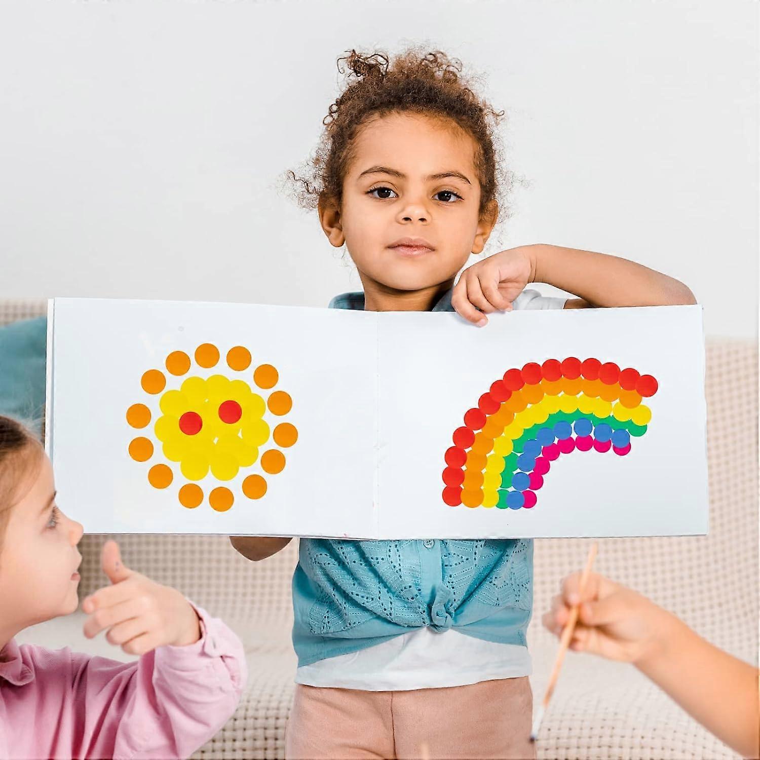 3000 Pcs 25mm Color Coding Labels Stickers Circle Colored Dot Stickers ...