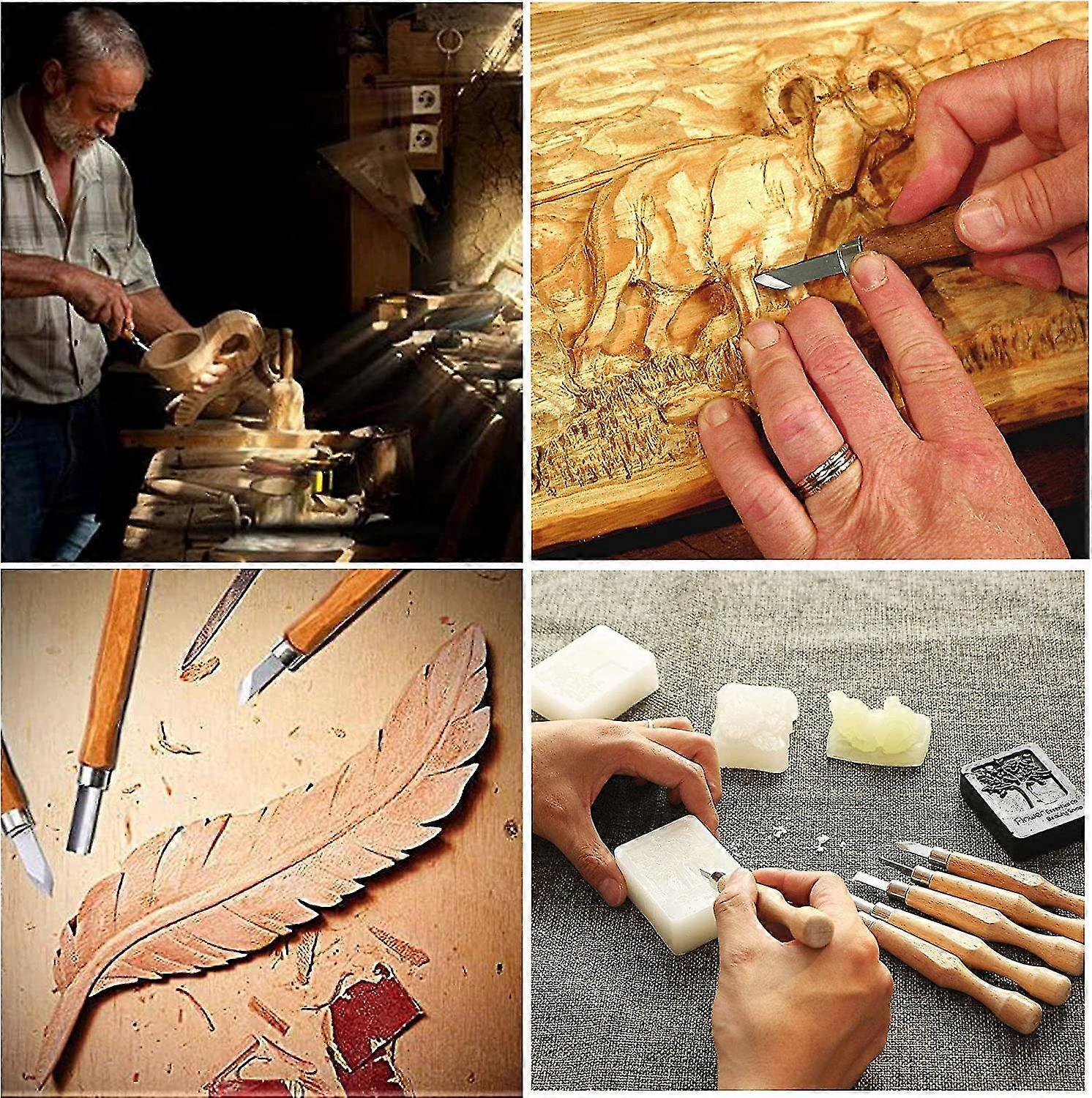 Wood Carving Tools With Sharpening Stones Wood Chisels Sk2 Carbon Steel ...