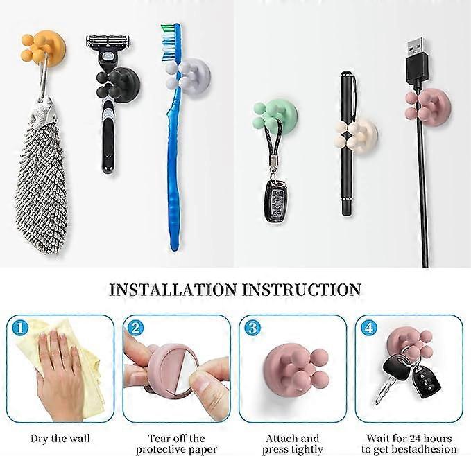 6pcs Razor Holder, Shower Razor Holder, Waterproof Bathroom Toothbrush ...