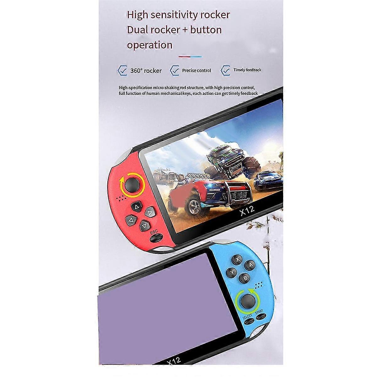 X12 Handheld Video Game Console 8gb 3000 Classic Games 5.5 Inch Screen ...