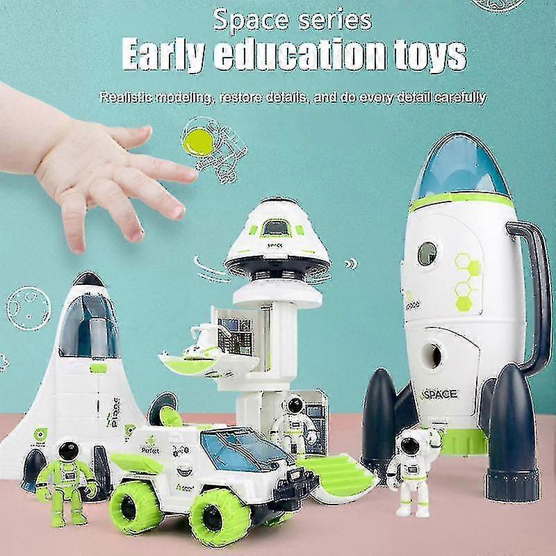 Space Rocket Toy Astronaut Spaceship Toy Kids Early Education Toy Birthday Gift For Boys Girls ...