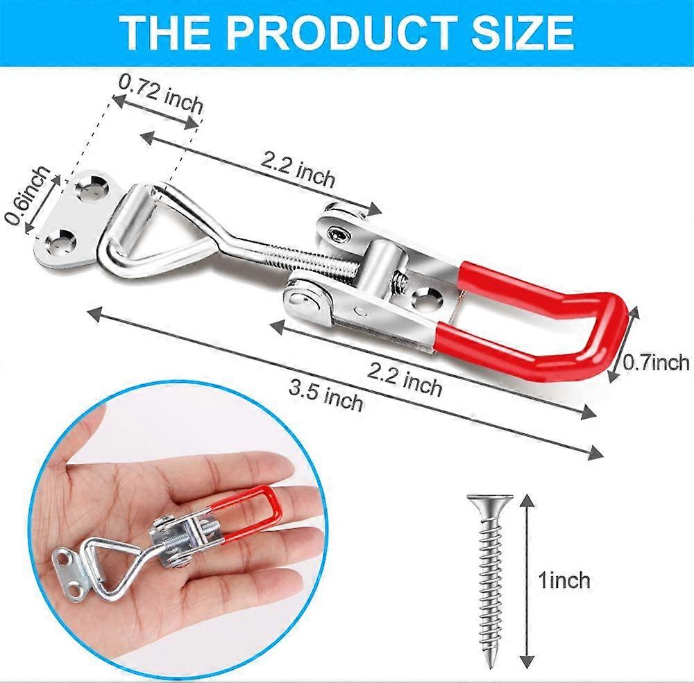 6 Pack Toggle Latch Clamp 4001, Adjustable Toggle Clamp Latch, Smoker Latch Clamps Heavy Duty ...