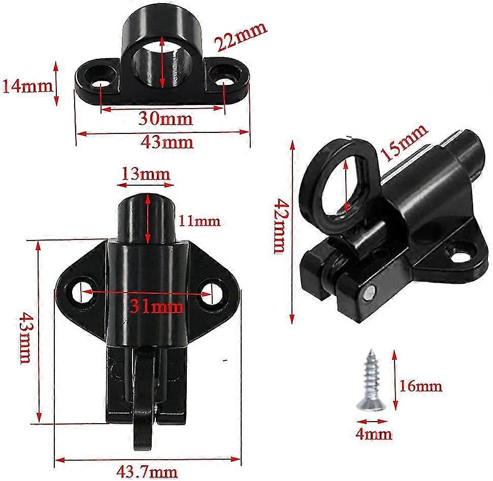 Door Latch 4 Pieces Door Latch Automatic Gate Lock Exterior Door Lock ...