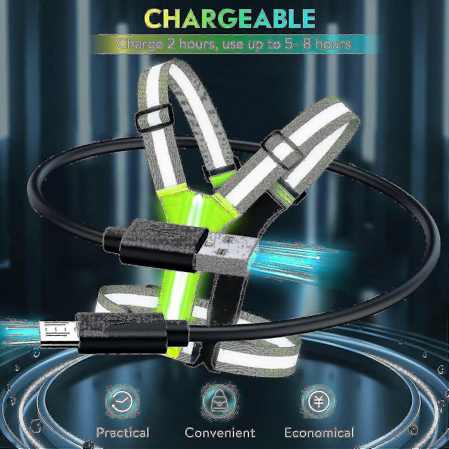 Usb Rechargeable Safety Led, Running Vest With Safety Indicator And ...