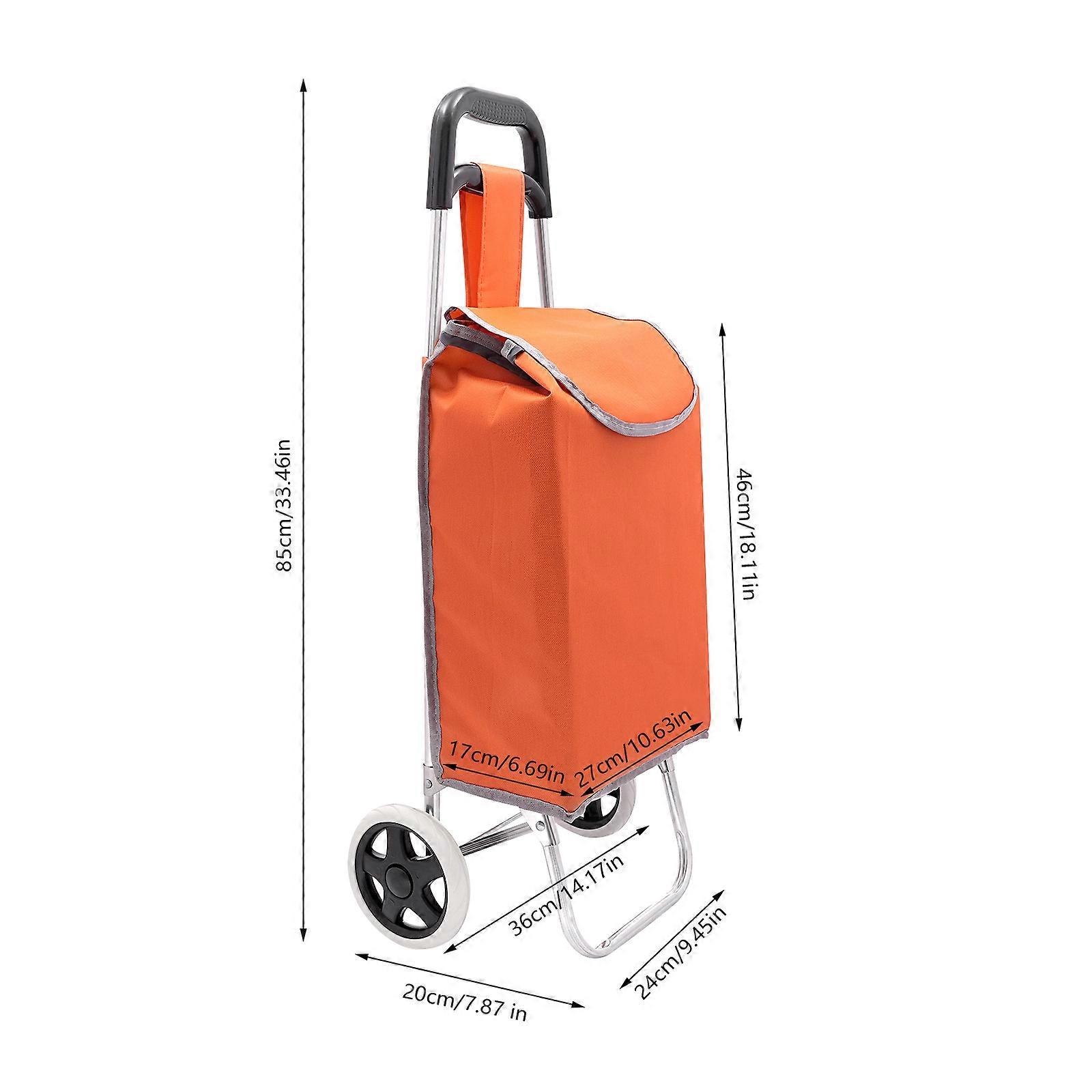 Hand Push Shopping Cart Rolling Transporting Carts | Fruugo UK