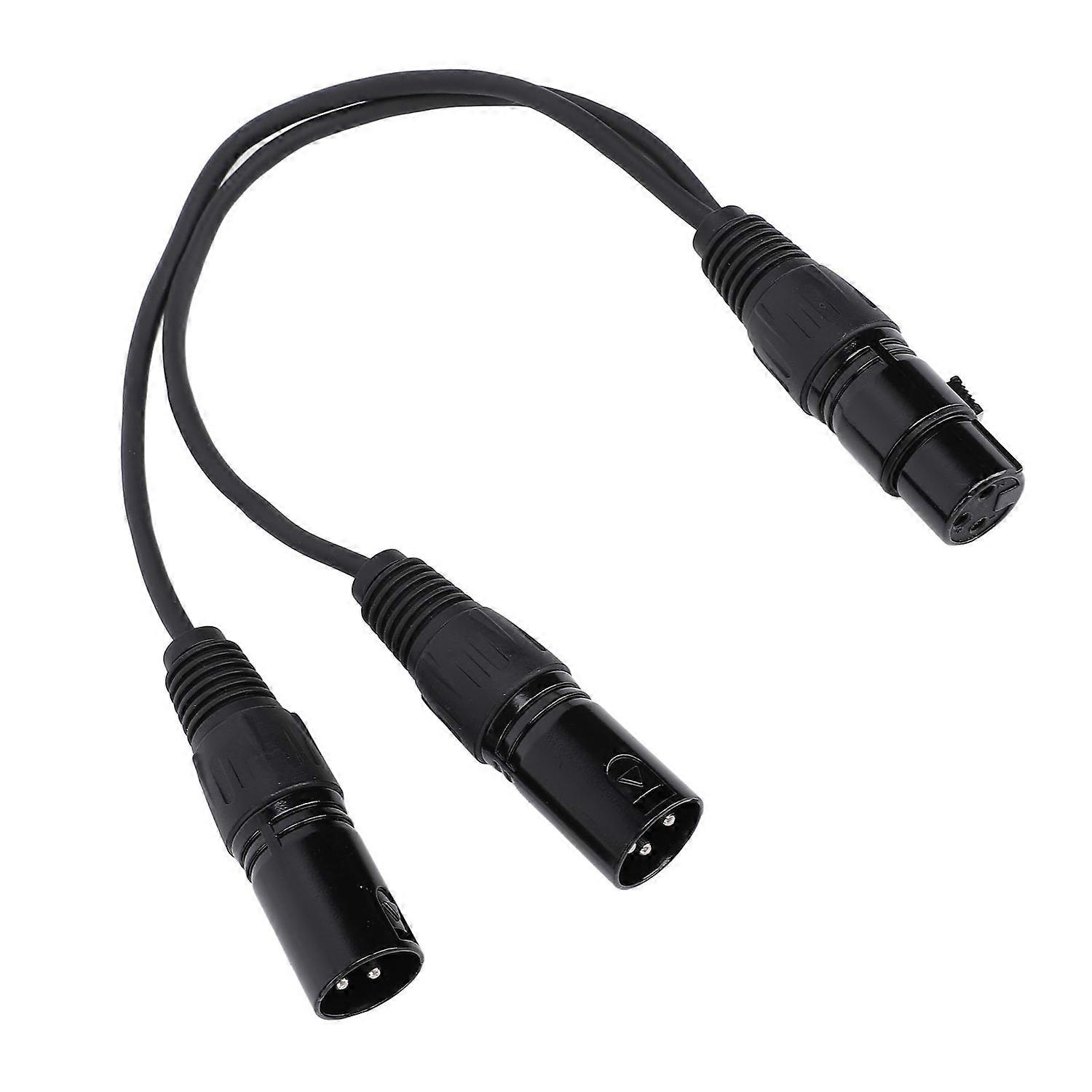 XLR Splitter Cable 3 Pin Female to Dual Male Patch Y Cable Balanced ...