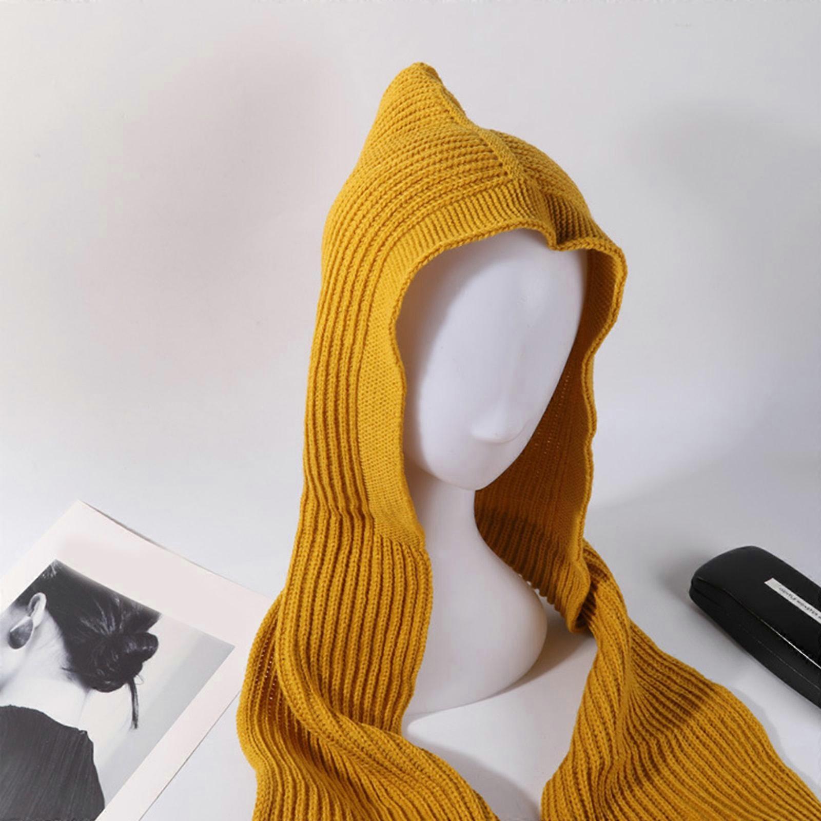 Hooded Scarf Hat Hooded Shawl Wrap Crochet for Head Scarf Hat Scarf Set ...