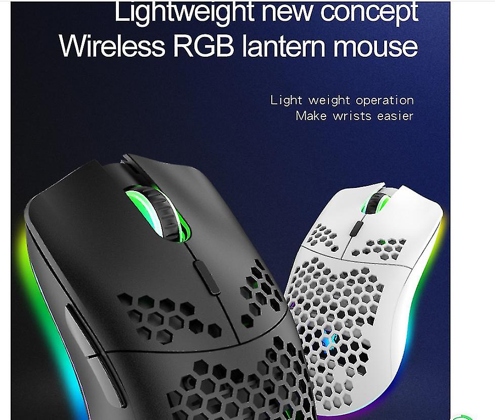 Wireless Gaming Mouse, Computer Mouse With Honeycomb Shell, Ergonomic ...
