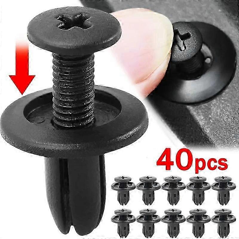 8mm Plastic Car Fasteners Clips Rivets Retainer Trim Panel 20/40pcs ...
