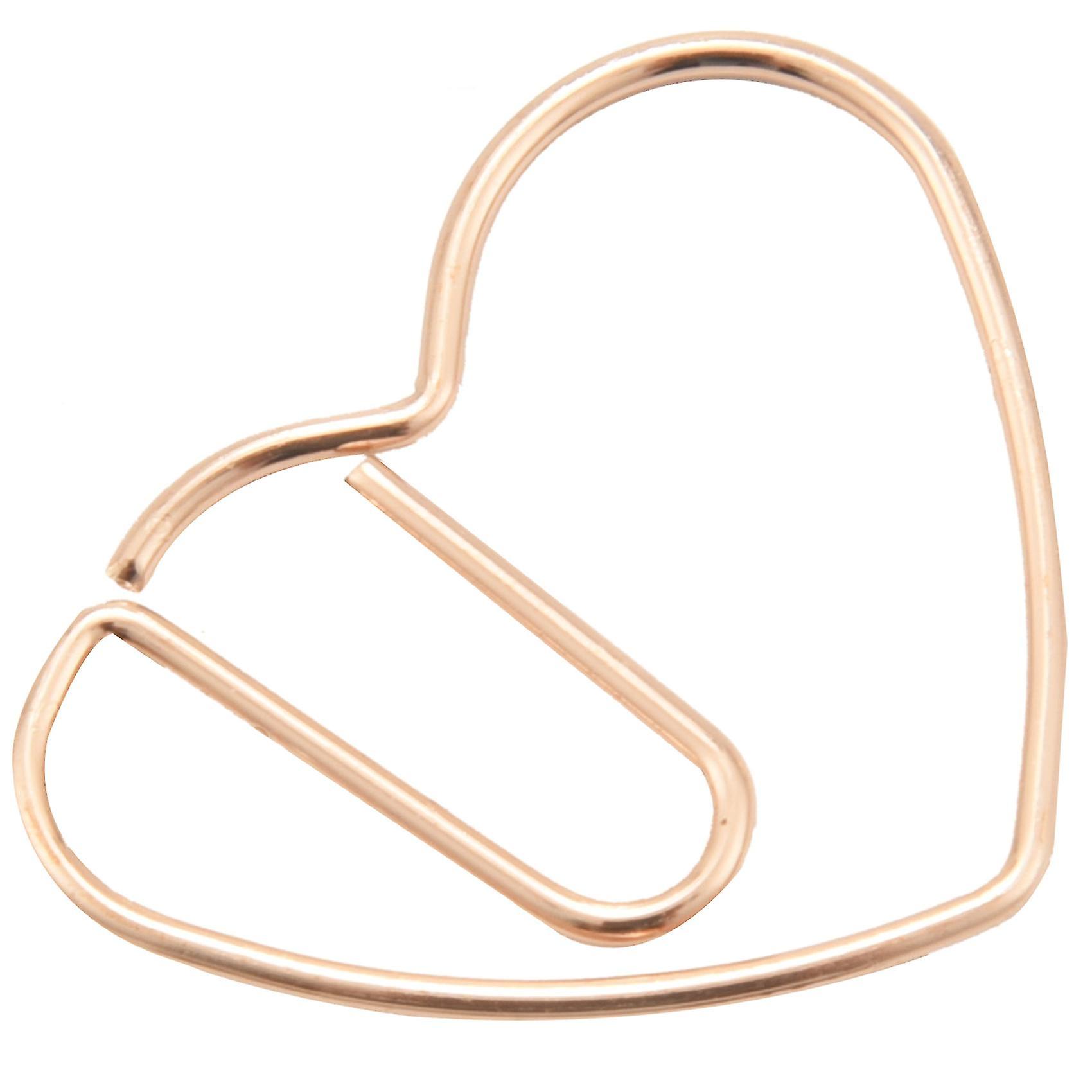 100 Pieces Love Heart Small Paper Clips Bookmark Clips For Office ...