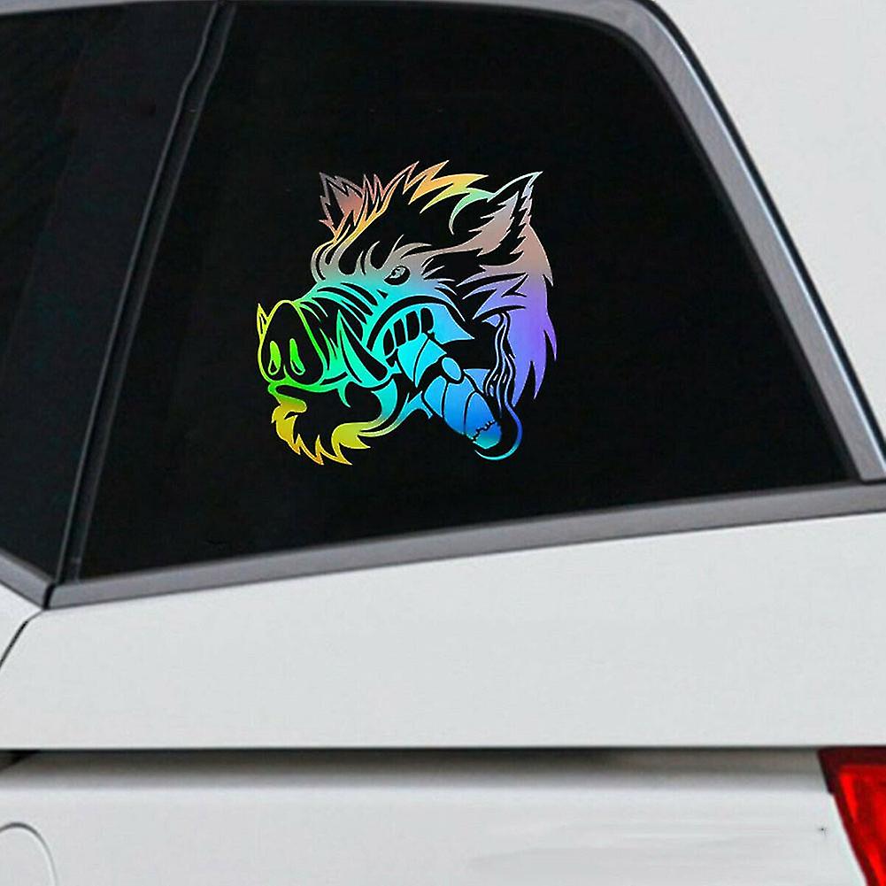 Ferocious Wild Boar Car Vehicle Body Window Reflective Decals Sticker ...