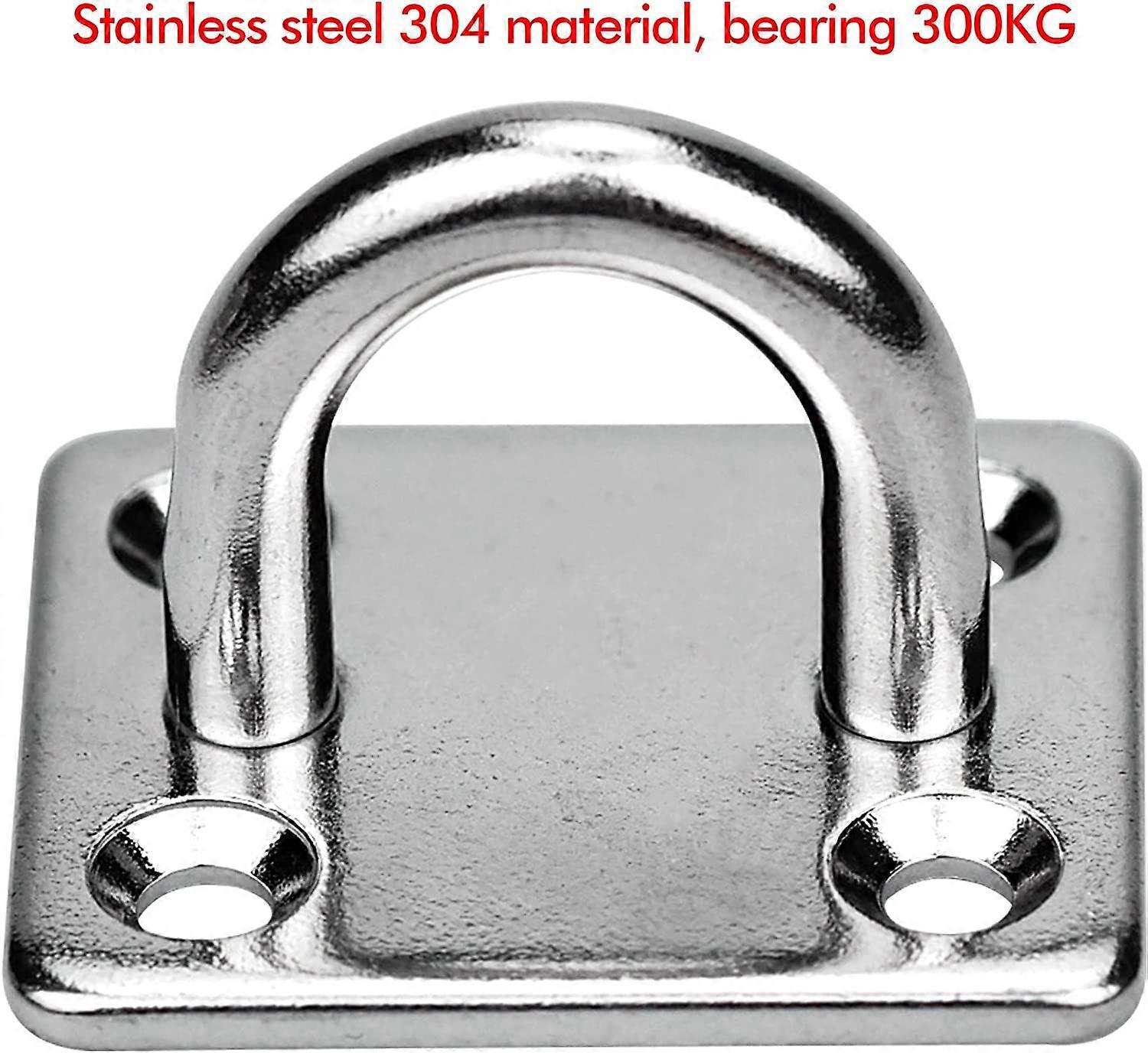 4 Pieces Stainless Steel Eyelet Plate, 5mm Eyelet Plate with Screws and ...