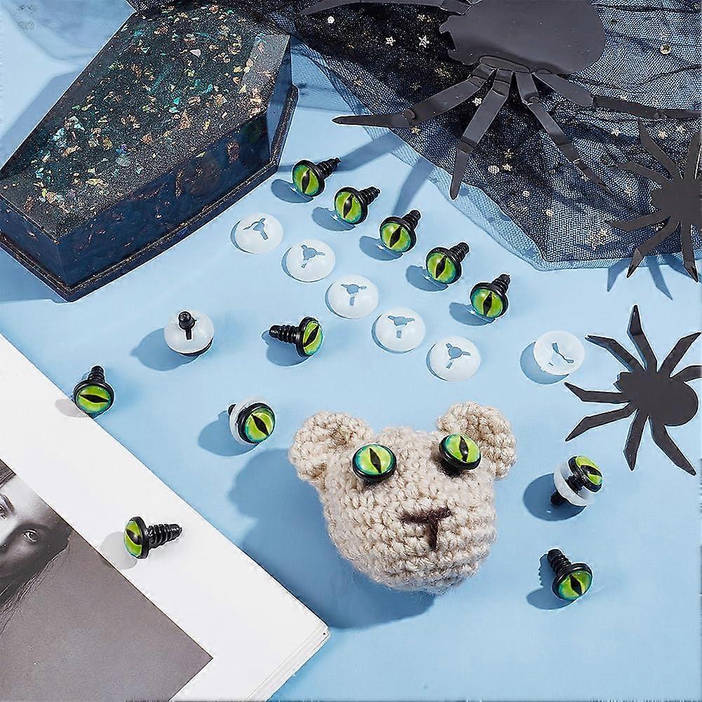20pcs Luminous Safety Craft Eye Dragon Eye Plastic & Glass Craft Safety ...