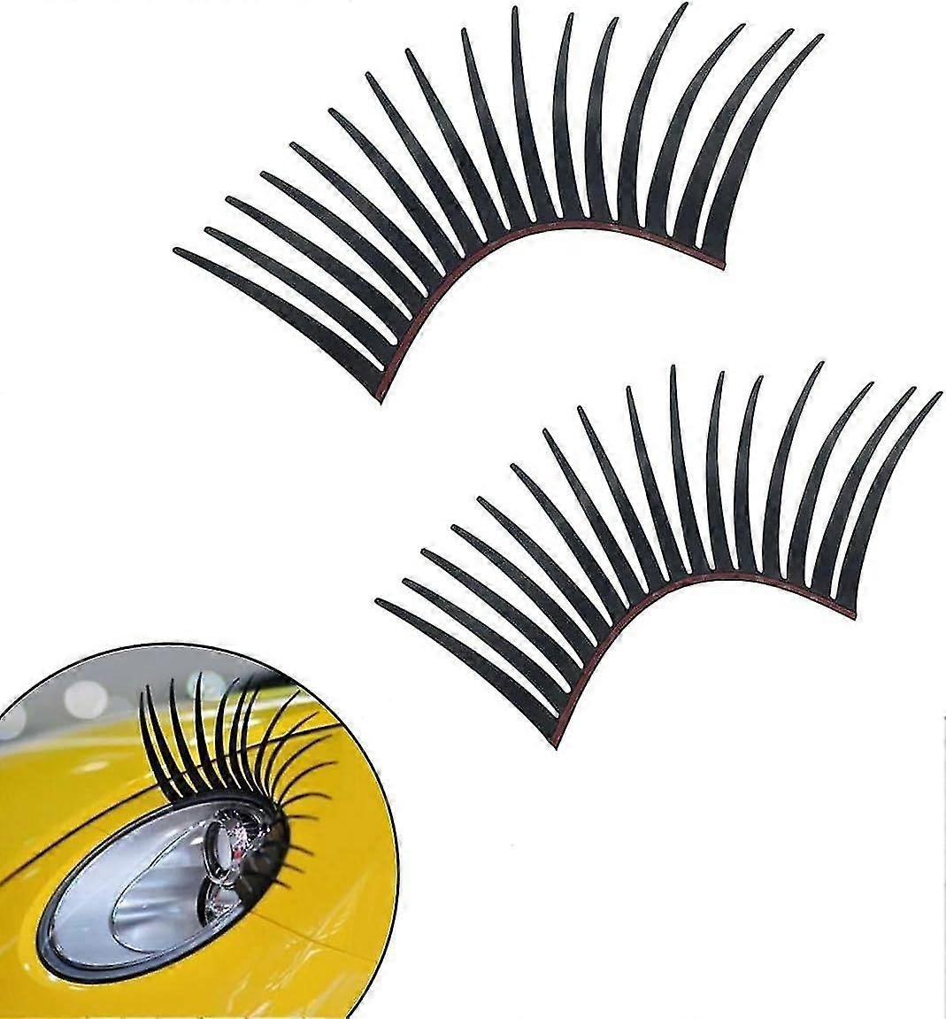 Car headlights with eyelashes to decorate eyebrows, personalized ...