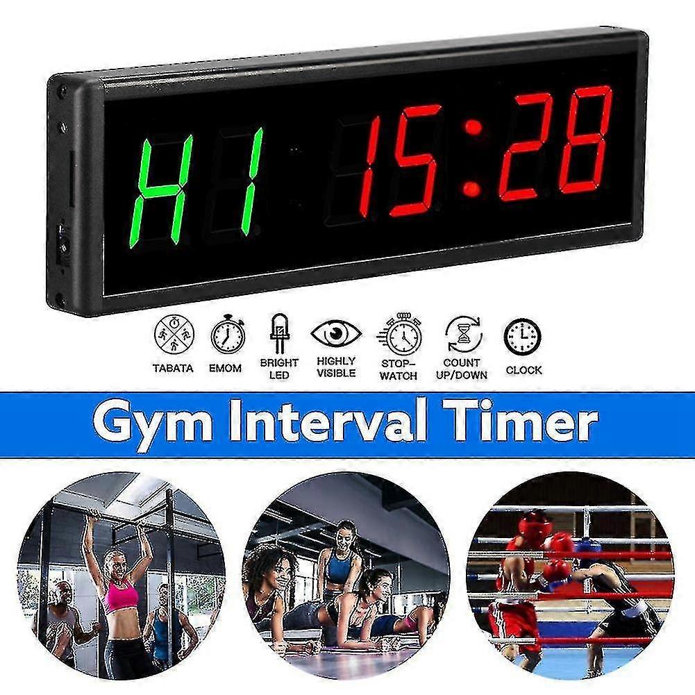 Gym Timer With Remote,interval Timer Stopwatch For Home Gym Fitness ...