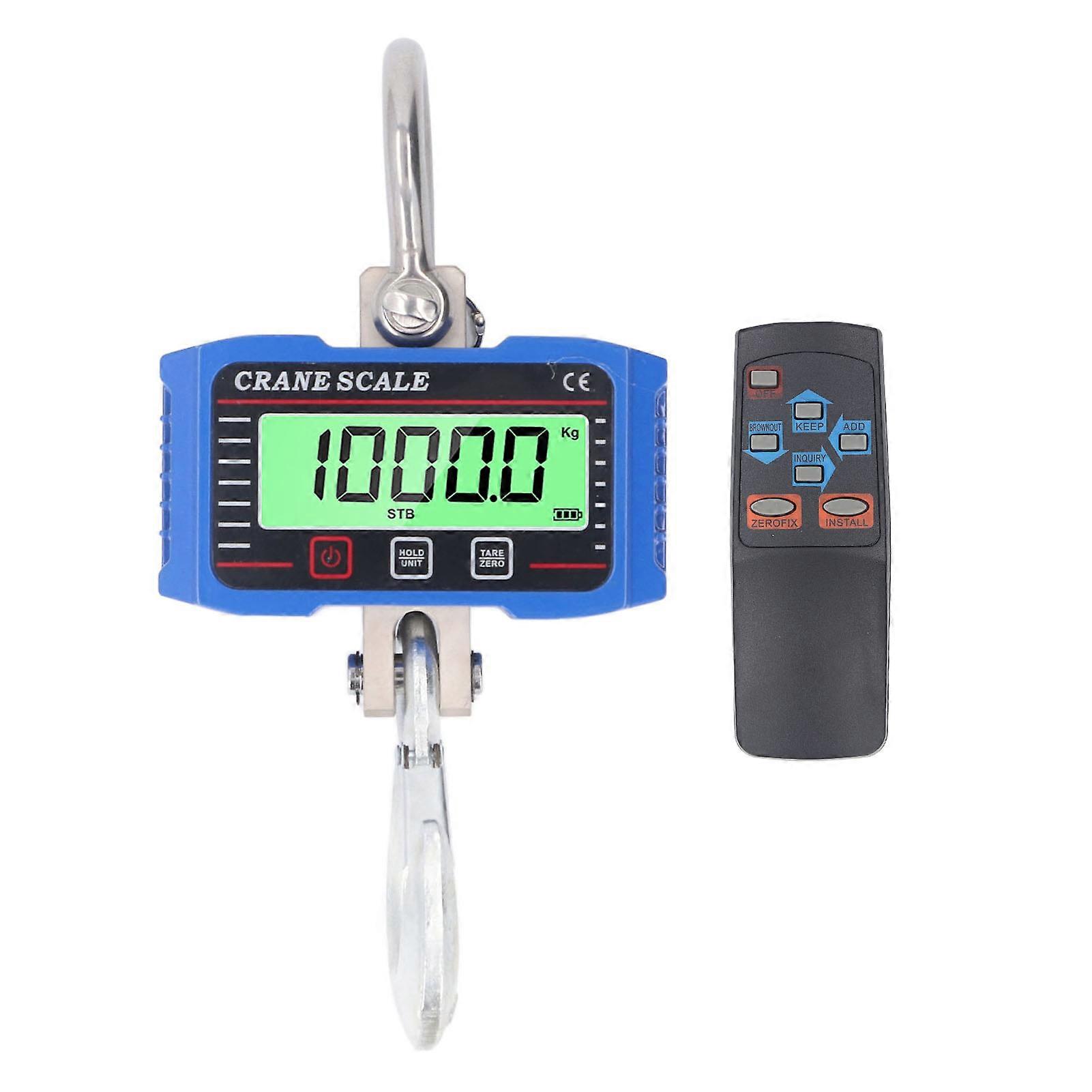 Digital Crane Scale 1500kg 3000lb LCD Display Heavy Duty Industrial ...