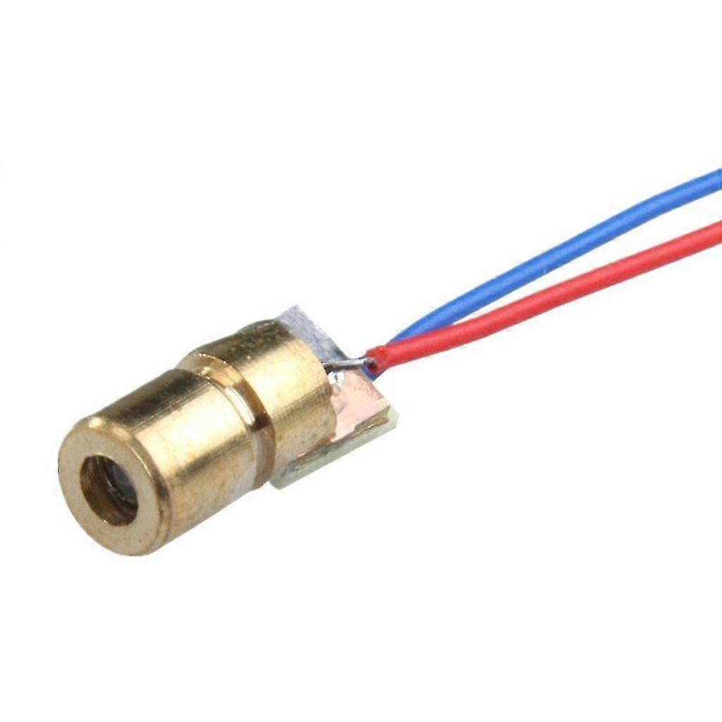 10 Pieces 5v 650nm 6mm 5mw Mini Laser Dot Diode Module Copper Head Red ...