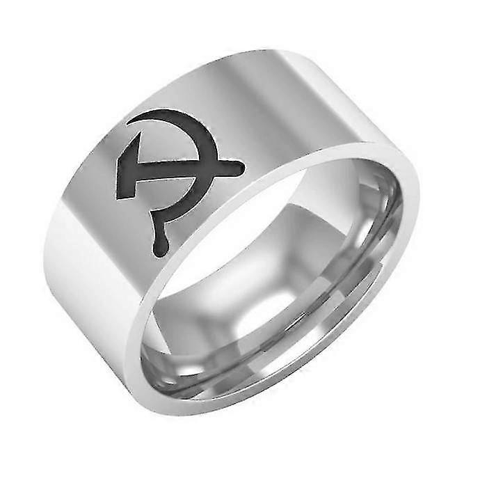 Communism Ring Ussr Rings With Hammer And Sickle For Men 8mm Soviet ...