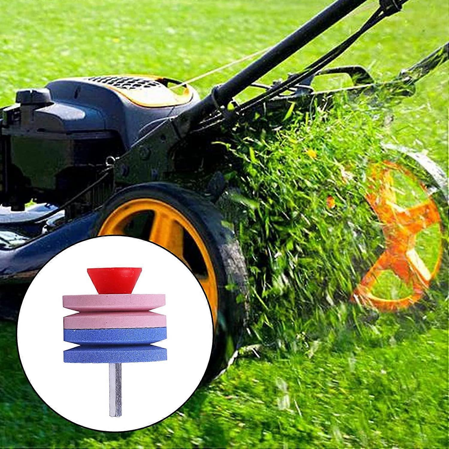 Four-Layer Lawn Mower,Whetstone Wear-Resistant Sharpener Universal Lawn ...