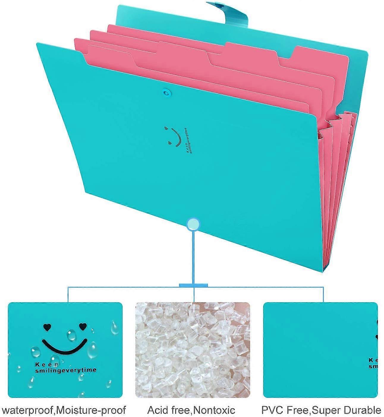 5 Pack Expanding File Folders Accordion Document Organizer, Letter A4 ...