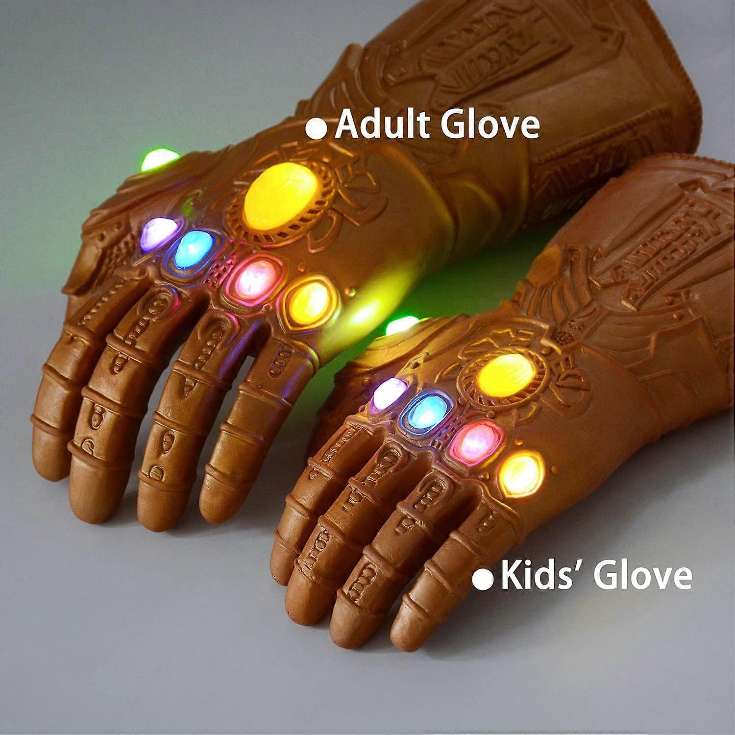 Latex Hand Glove with Light Up LED Gift for Halloween and Cosplay Gold ...