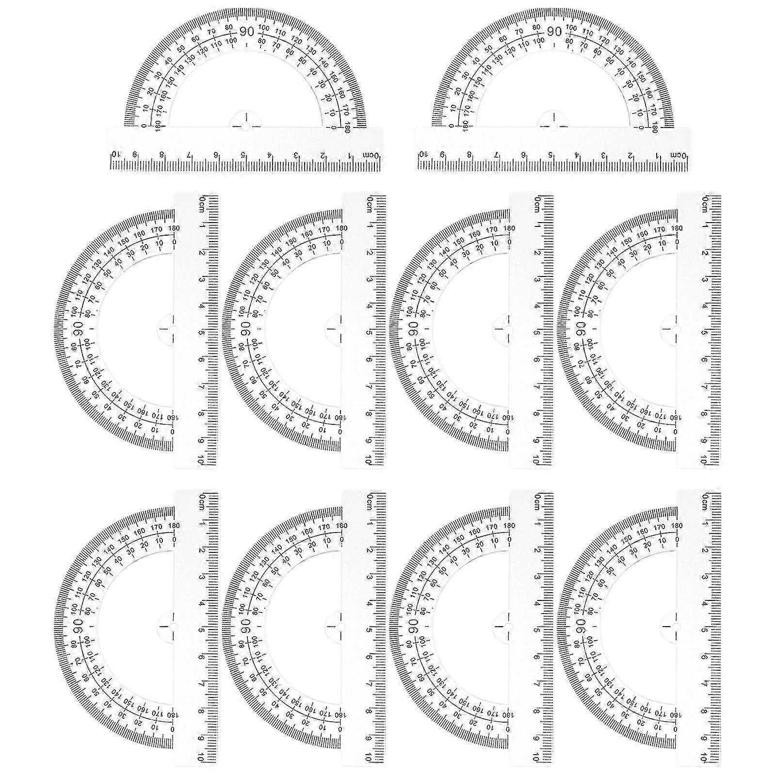 10Pcs Measuring Protractor Half Circle Protractor Plastic Protractor ...