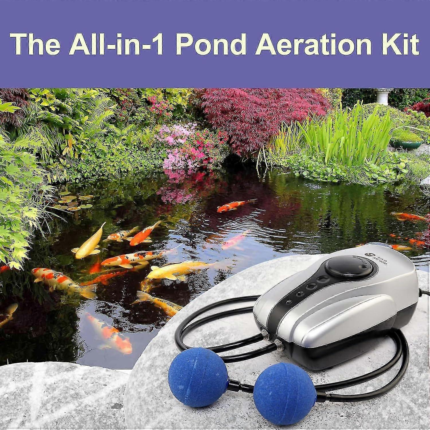 Pond Air Pump Koi Pond Aerator For Pond Up To 1000 Gallons Pond Deicer ...
