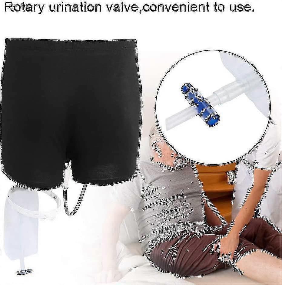 Men Incontinence Pants With Collection Urine Bag Portable Leak Proof ...