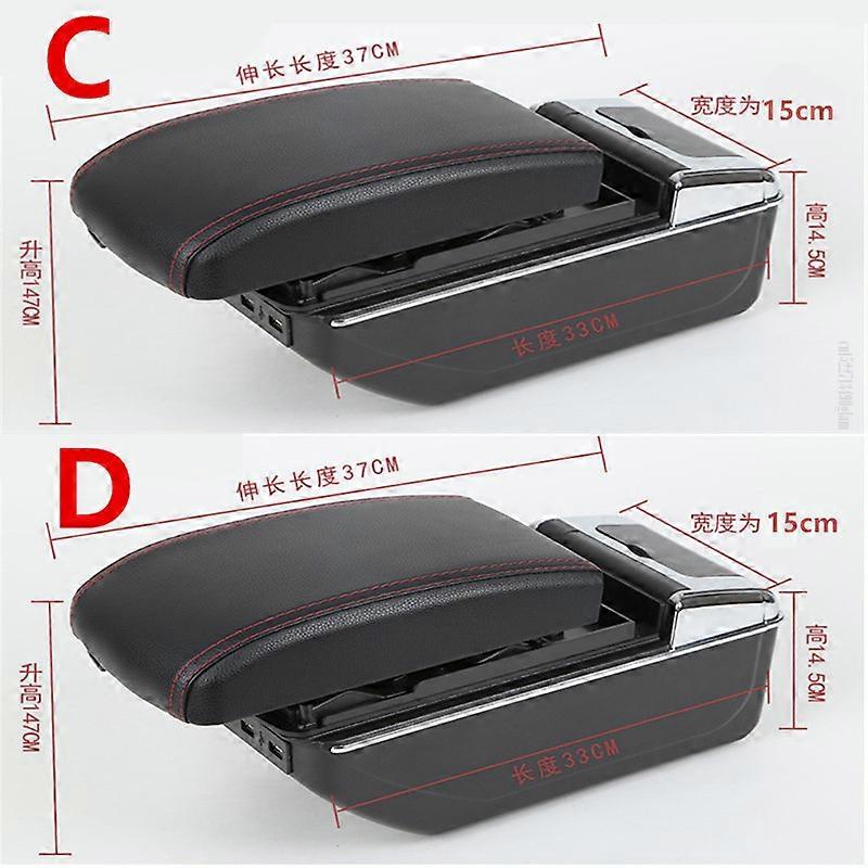 For Ford Focus 2 armrest box For Ford Focus mk2 central storage box Car ...