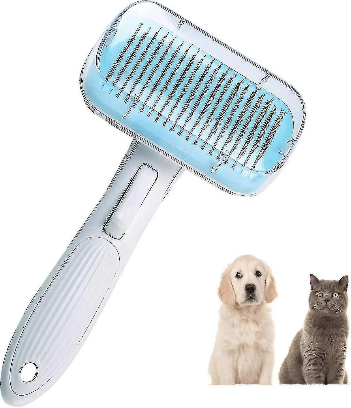 Cat Brush, Self-cleaning Cat Brush, Undercoat Removal, Dog Brush ...