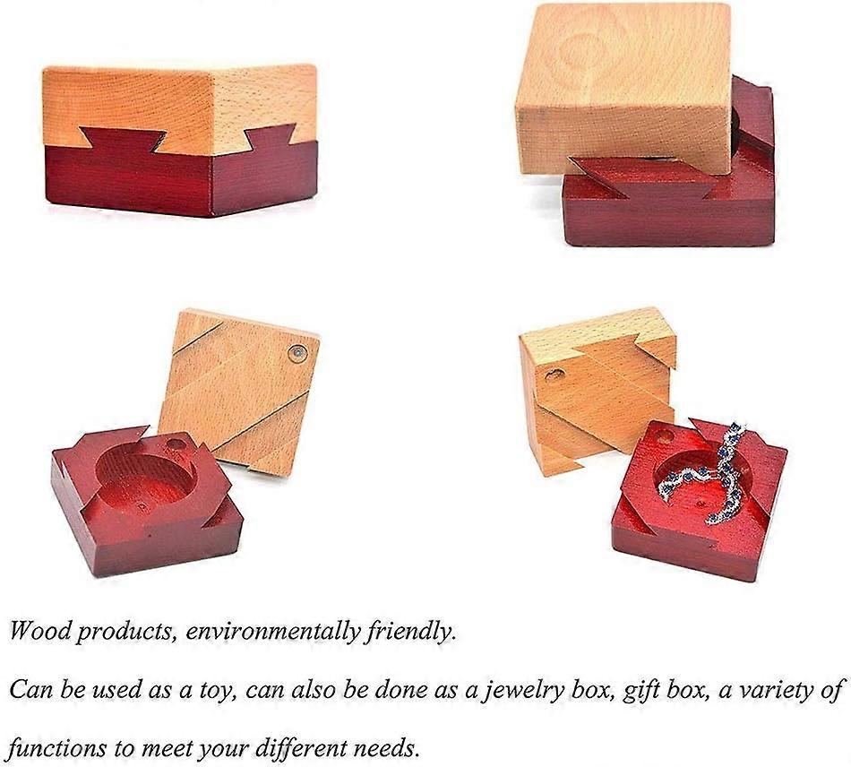 Wooden Magic Puzzle,Puzzle Box,Wooden Secret Opening Puzzle Box Mysterious Box Gift Box for Kids ...