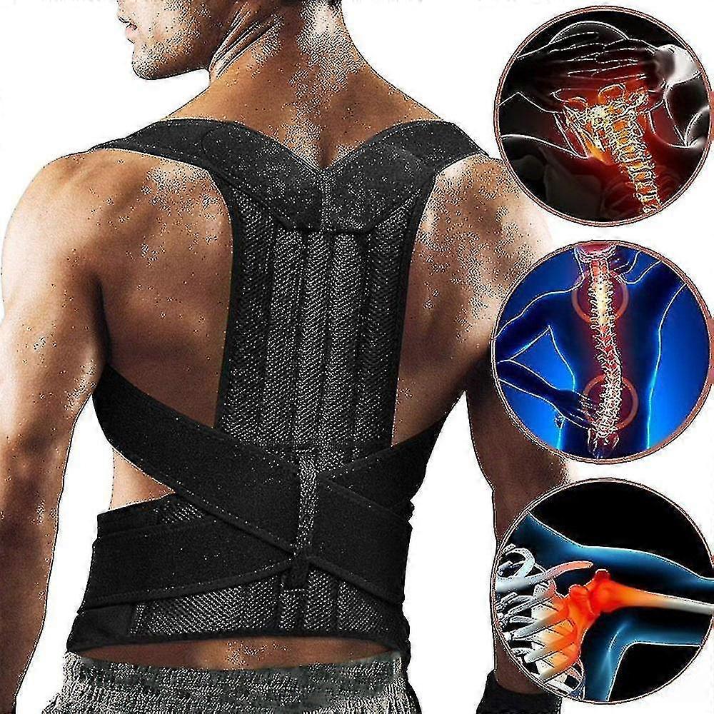 Adjustable Posture Corrector Back Support Shoulder Back Brace Posture ...