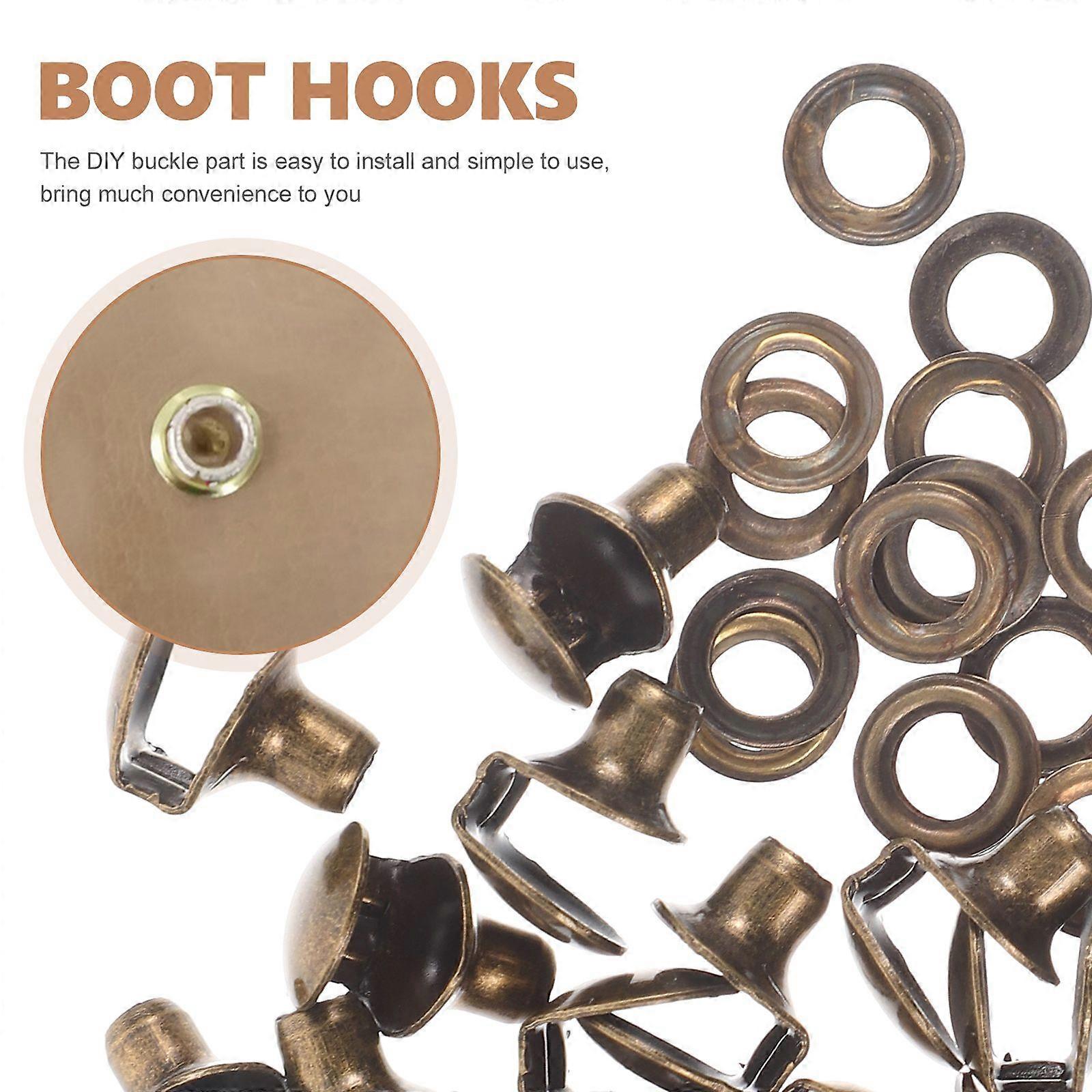 20Pcs Brass Boot Hooks Shoe Lace Hooks Set Boots Shoelace Buckles Shoelace Fixing Hooks | Fruugo UK