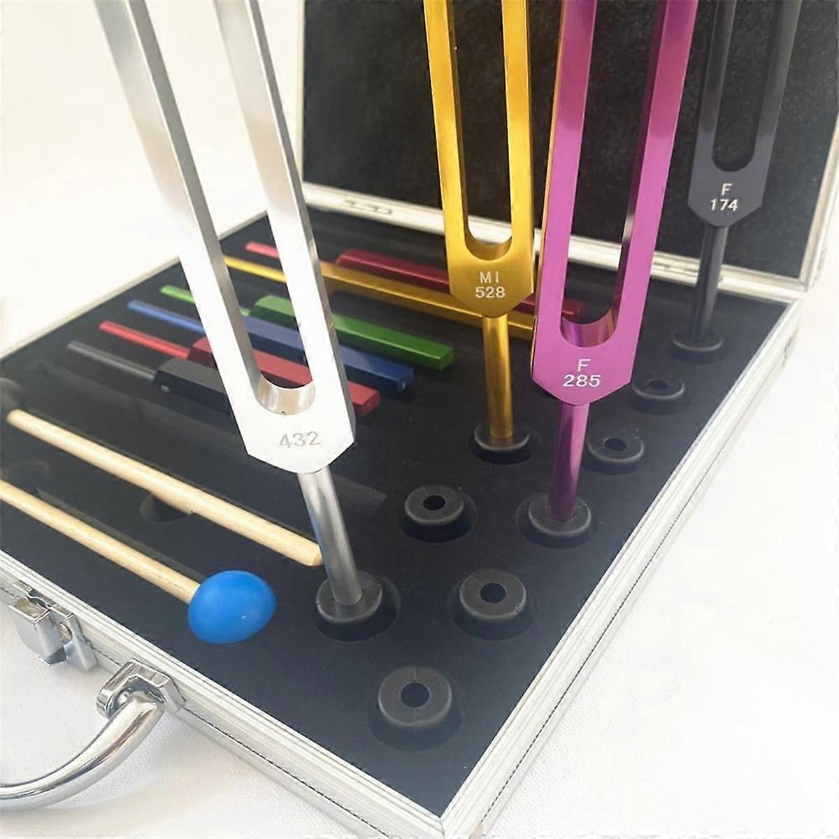 Tuning Forks Set - 10Pcs Unweighted Aluminum Alloy Forks with Cleaning ...