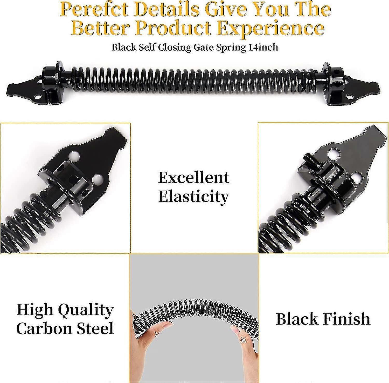 Self Closing Gate Spring Hardware Adjustable Metal Spring Closure For ...