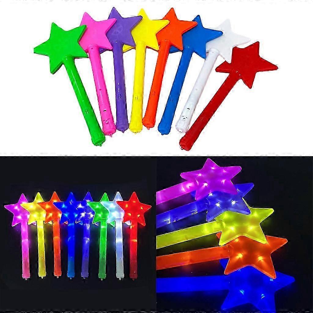 5pcs Led Glow Stick Star Glow Wand Light Up Sticks For Party Star Light ...