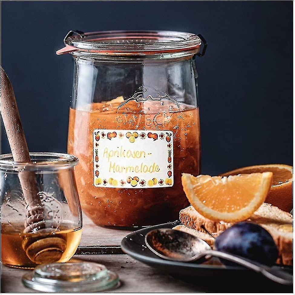 1 Roll/250 Pieces Food Labels Self Adhesive Jam Jar Labels 5x3cm ...