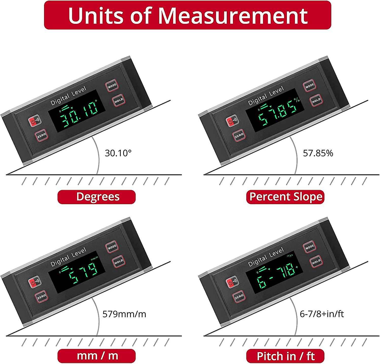 Magnetic Aluminum Digital Inclinometer Digital Inclinometer, Auto ...