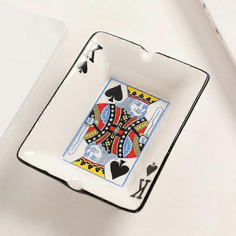 Ceramic Ashtray-Elegant Poker Design-Euro Classic Decor | Fruugo UK