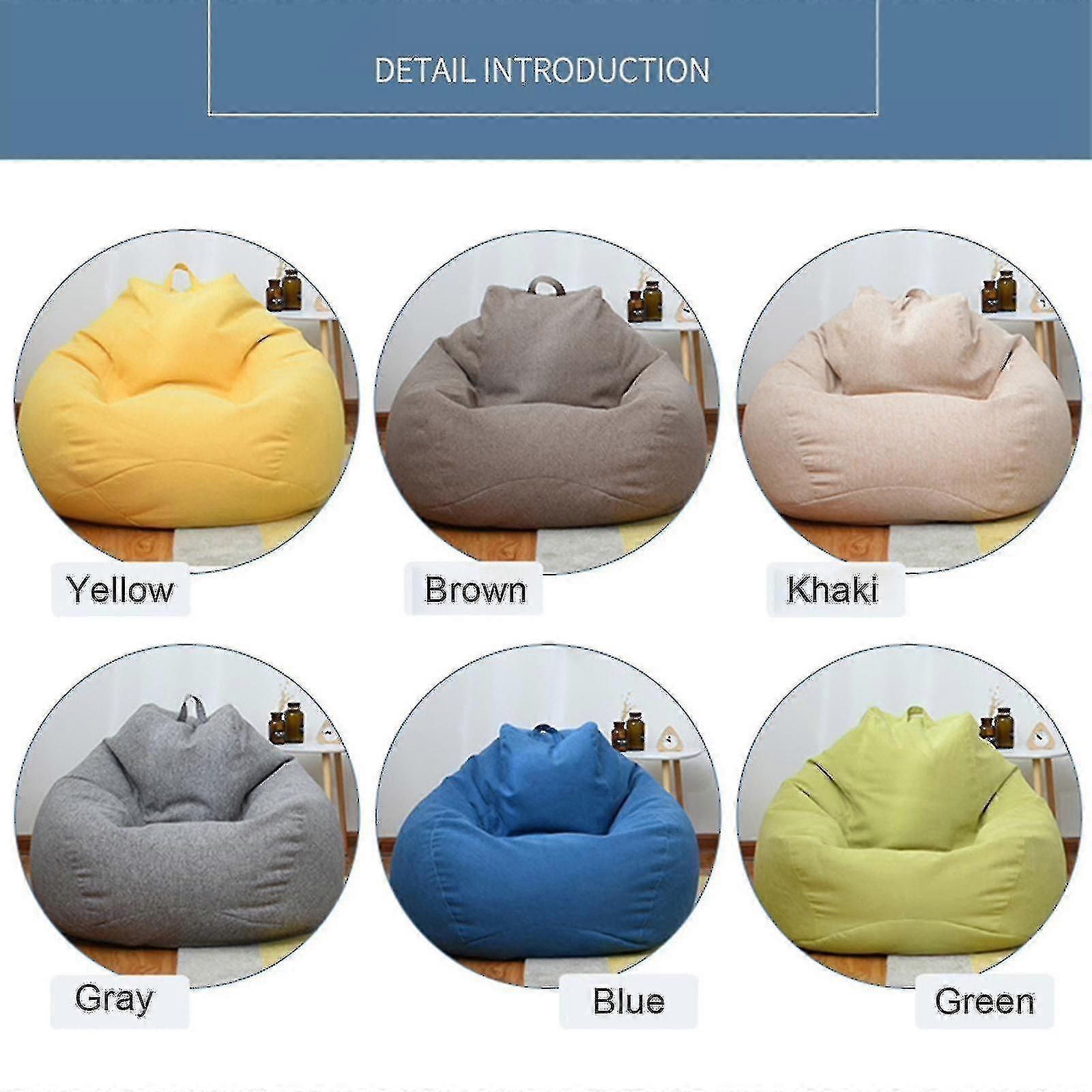 Extra Large Bean Bag Chairs Sofa Cover Indoor Lazy Lounger For Adults ...