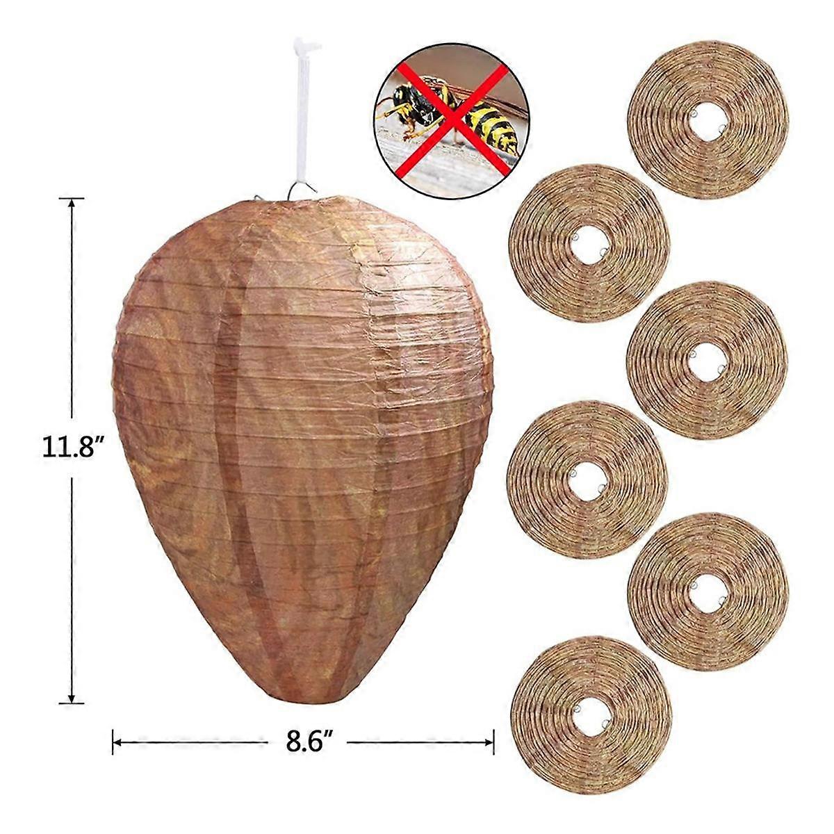 10 Pack Paper Wasp Nest Decoy Hanging Wasp Deterrent Nest Repellent for ...