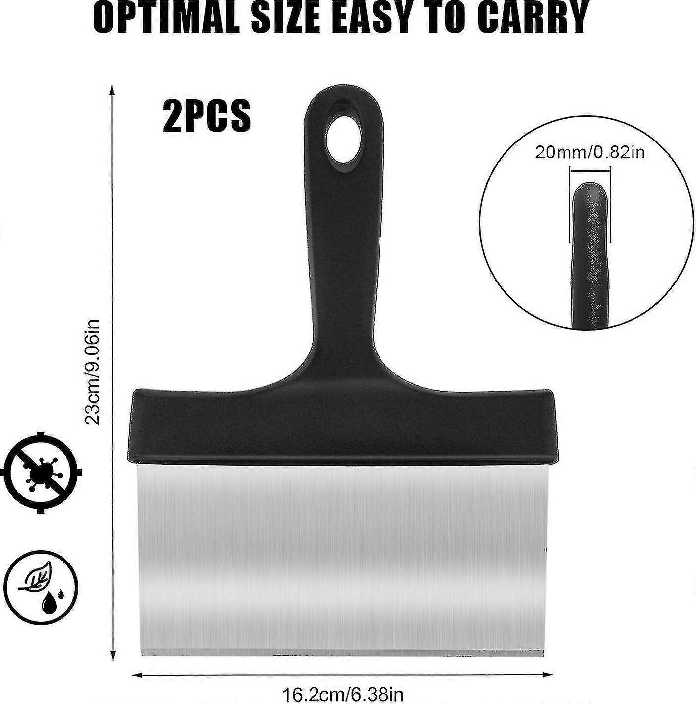 Heavy Duty Grill Scraper, Stainless Steel Grill Scraper Food Scraper ...