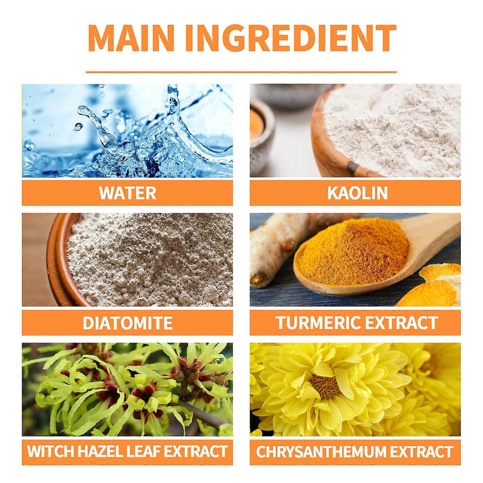 2 Pcs Turmeric Clay Stick Mask, Organic Vitamin C Purifying Clay Mask ...