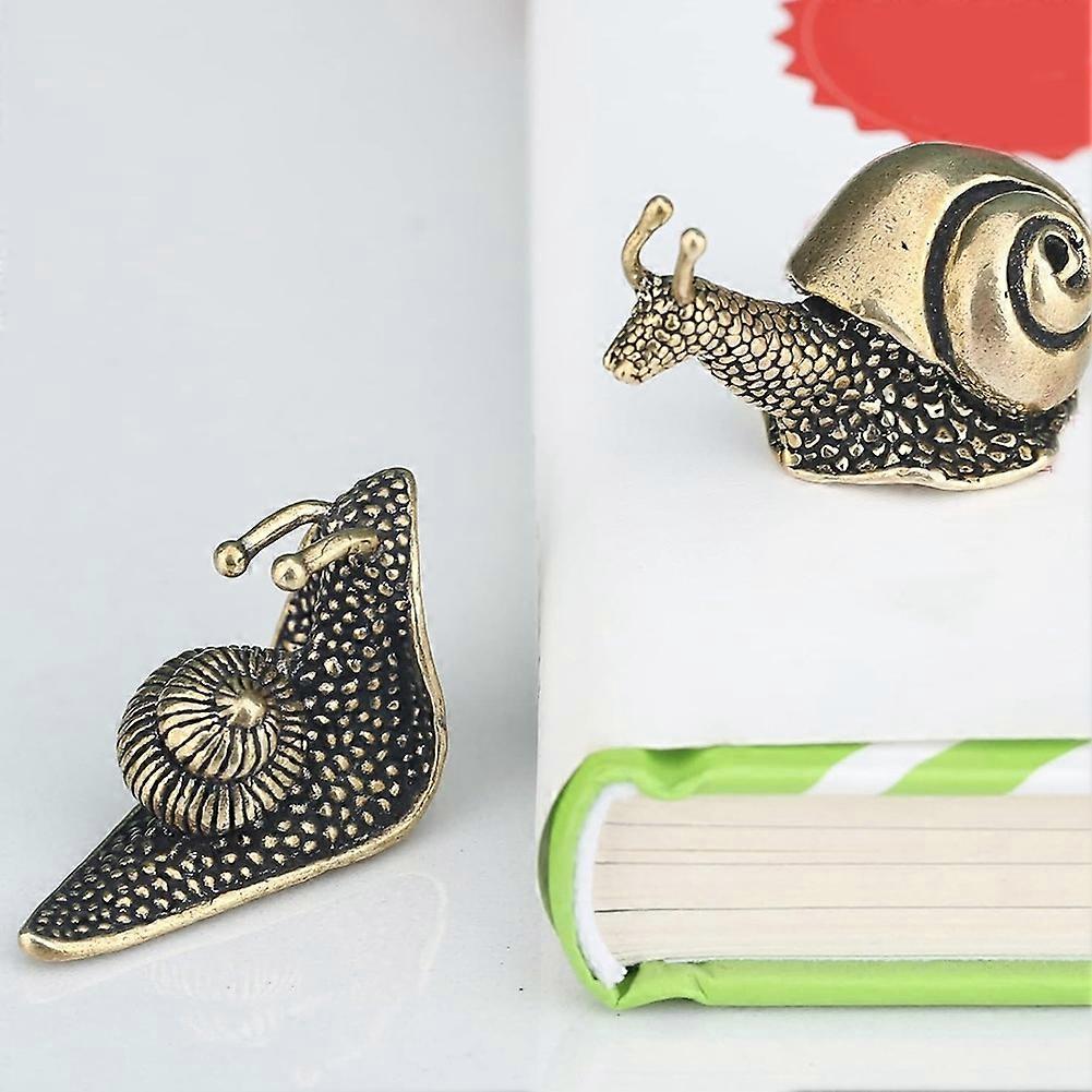 2Pcs Snail Decor Outdoor Pond Garden Snail Figurine Brass Snail with ...