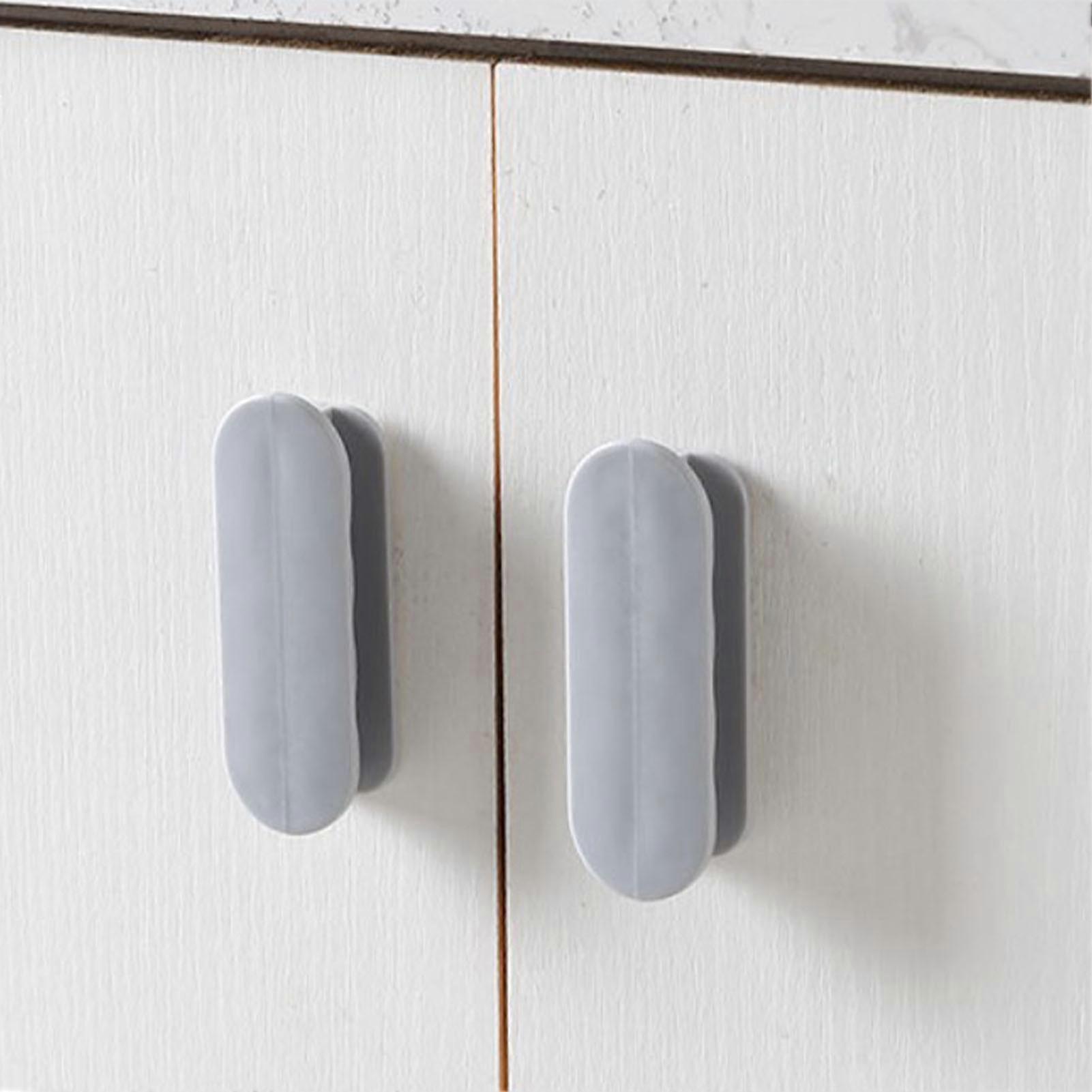 2pcs Self Adhesive Cabinet Handles Plastic Ergonomic Self Stick Pull ...