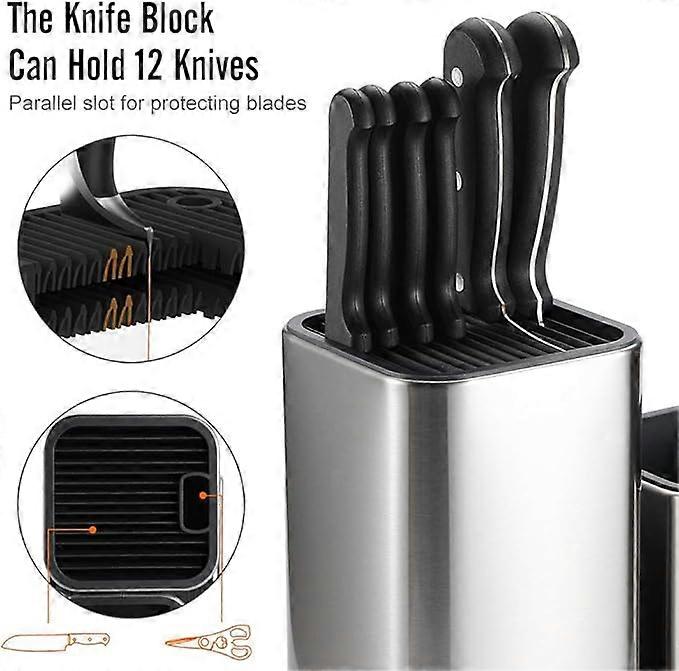 Knife Rack - 2 in 1 Storage Knife Rack - Kitchen Knife Storage Knife ...