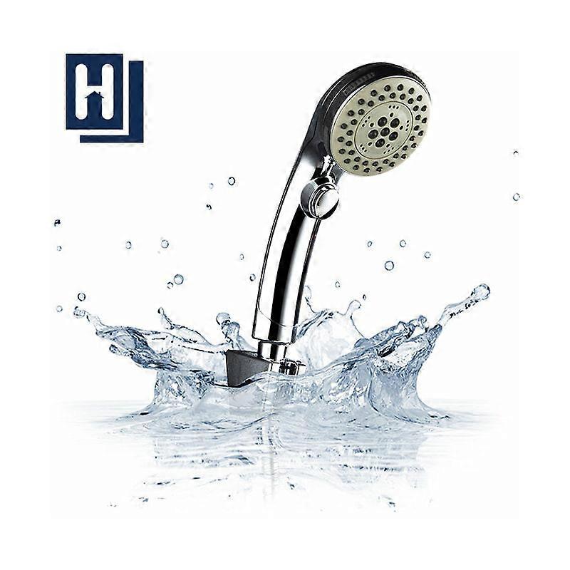 Chrome Shower Head with Stop Button Hand Shower Choice of Jets Shower ...